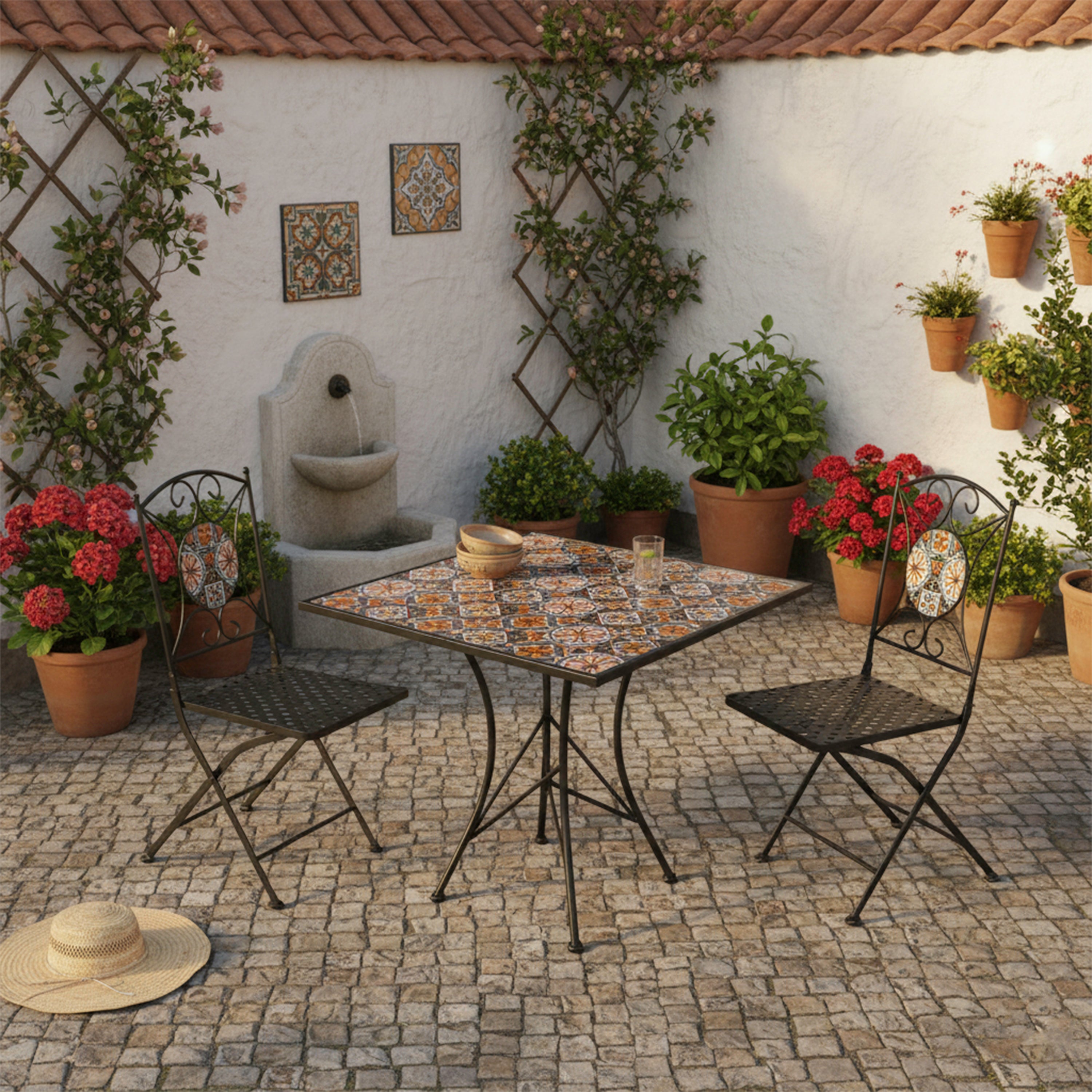 AXI Camilla Table et Chaise Bistrot, 2 Chaises 1 Table, Ensemble Bistro ...