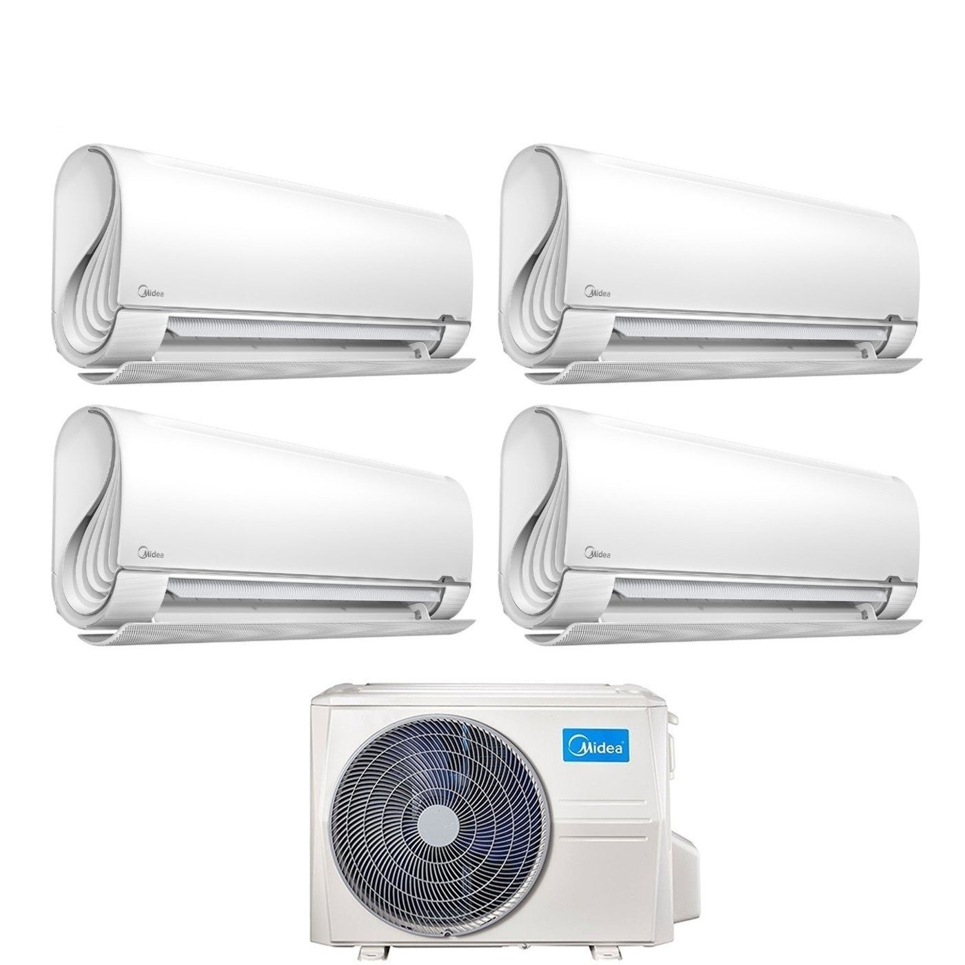 Condizionatore Quadri Split Midea BreezeleSS+ 9+9+9+9 con M4O-36FN8-Q R ...
