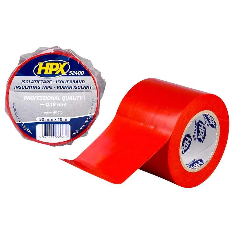 Ruban isolant PVC TAPE 52400, rouge, 50 mm x 10m | Leroy Merlin