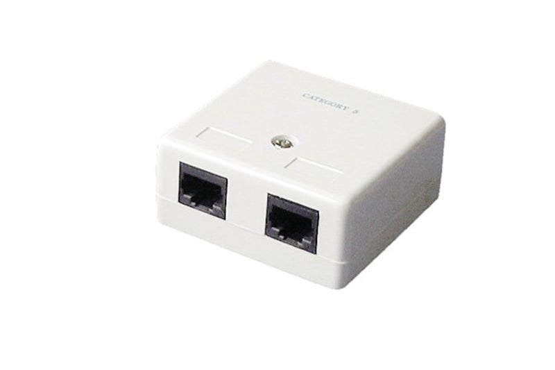 Boitier mural RJ45 2 ports CAT5e UTP | Leroy Merlin