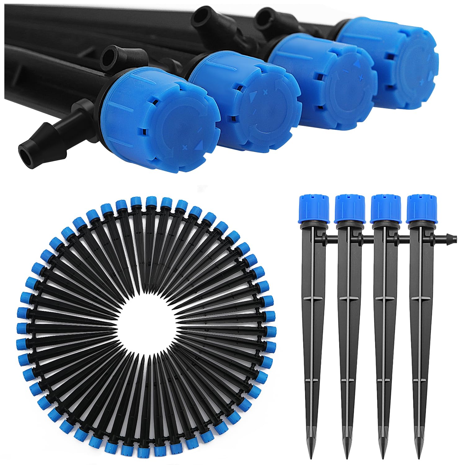 Goutteur Irrigation Réglable, 360 Degrés 8-Trou Micro Asperseur Goutte ...