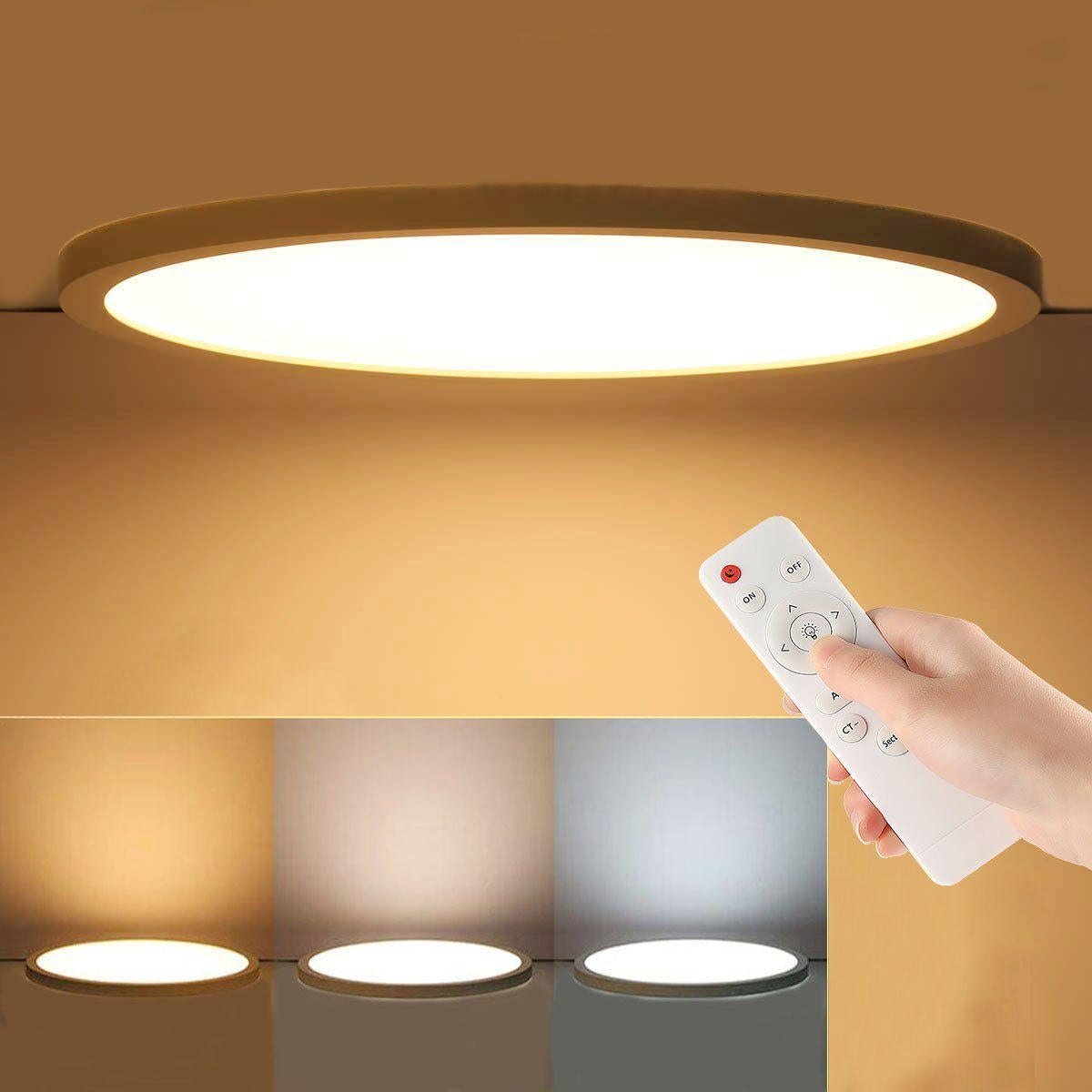 Plafón LED plano de 20W, luz blanca neutra, montaje en superficie ...
