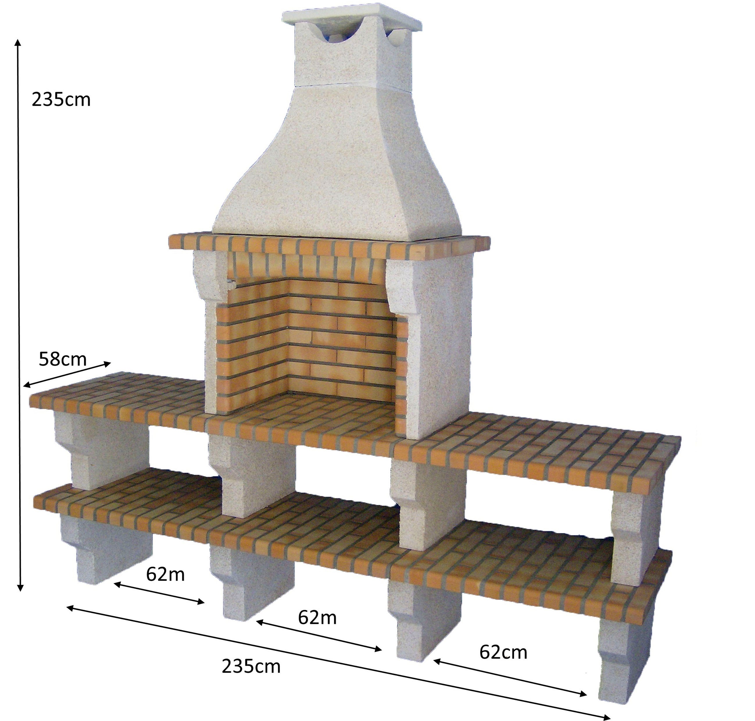 Barbacoa Turia RF028 Medidas 227x235x58cm Kg755 | Leroy Merlin