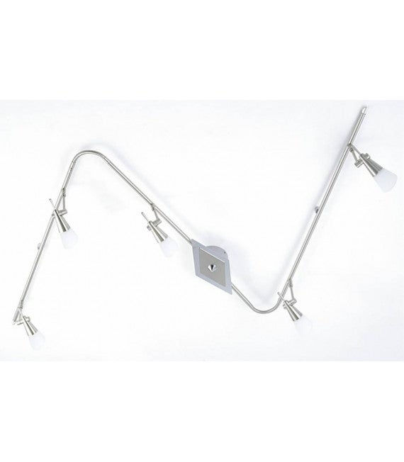 Diama Flexi G9 5 Ampoules Nickel/chrome poli/verre opal | Leroy Merlin