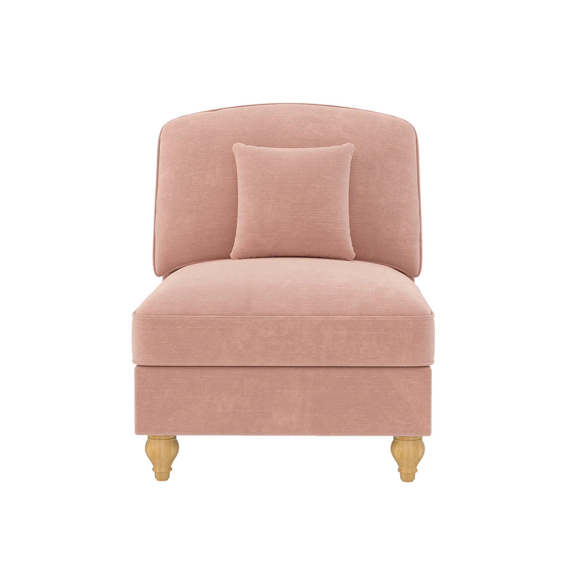 Sofá Windsor sin brazo Chenille mit 1 Kissen - Rosa | Leroy Merlin