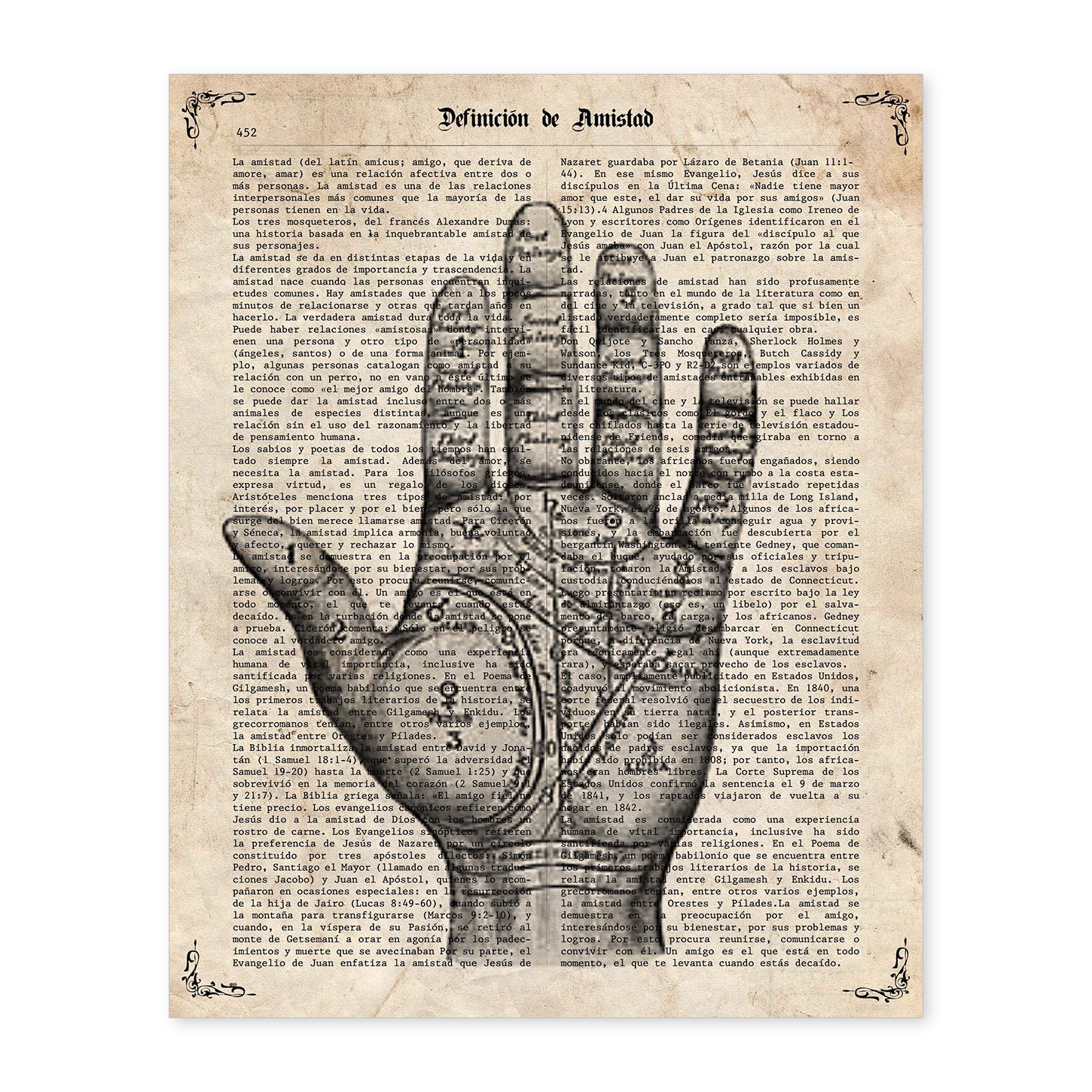 Poster De Lectura De Mano.láminas Vintage Para Posters Con Diseño ...