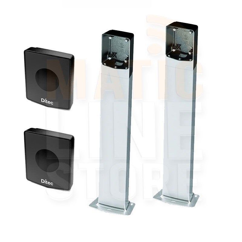 DITEC KIT COPPIA FOTOCELLULE AXP2 CON COLONNINE IN ALLUMINIO AXC50 ALTEZZA 50CM | Leroy Merlin