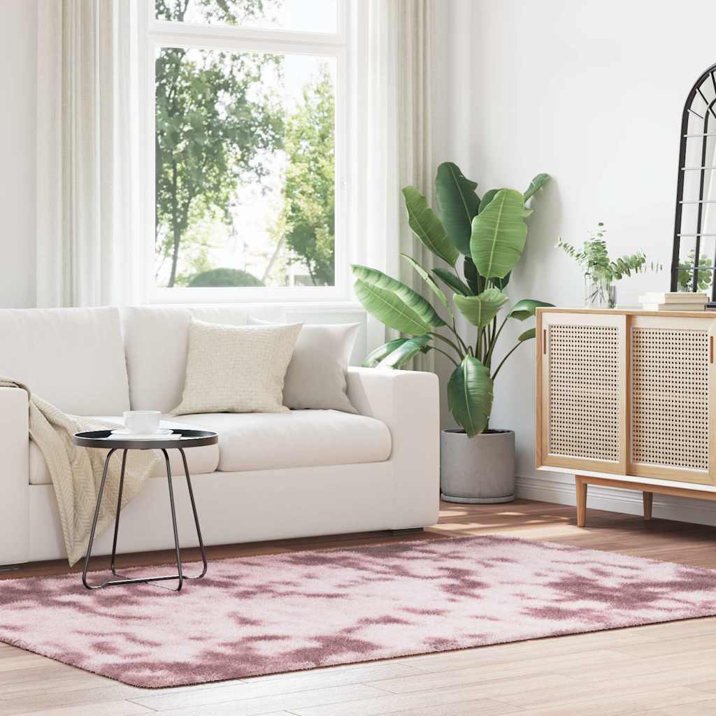 Maison Exclusive - Tapis Shaggy à poils longs NAVARRA rose poudré ...