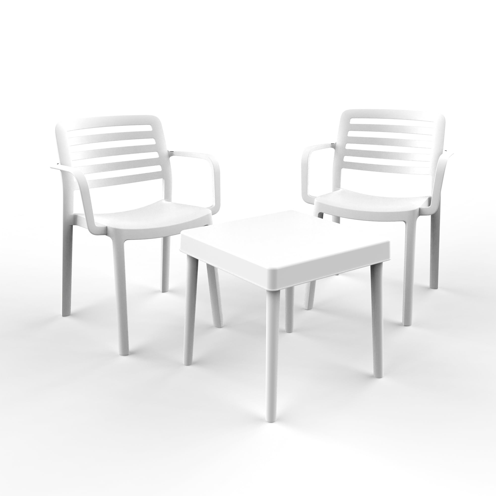 Garbar ALBA-WIND Set 2+1 Silla Con Brazos-Mesa Interior, Exterior ...