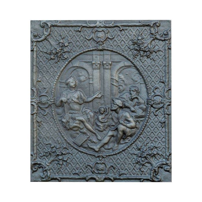 Tôle de fonte pour la décoration de cheminée DEI CM. 58 × 67 H TH. 1 cm ...