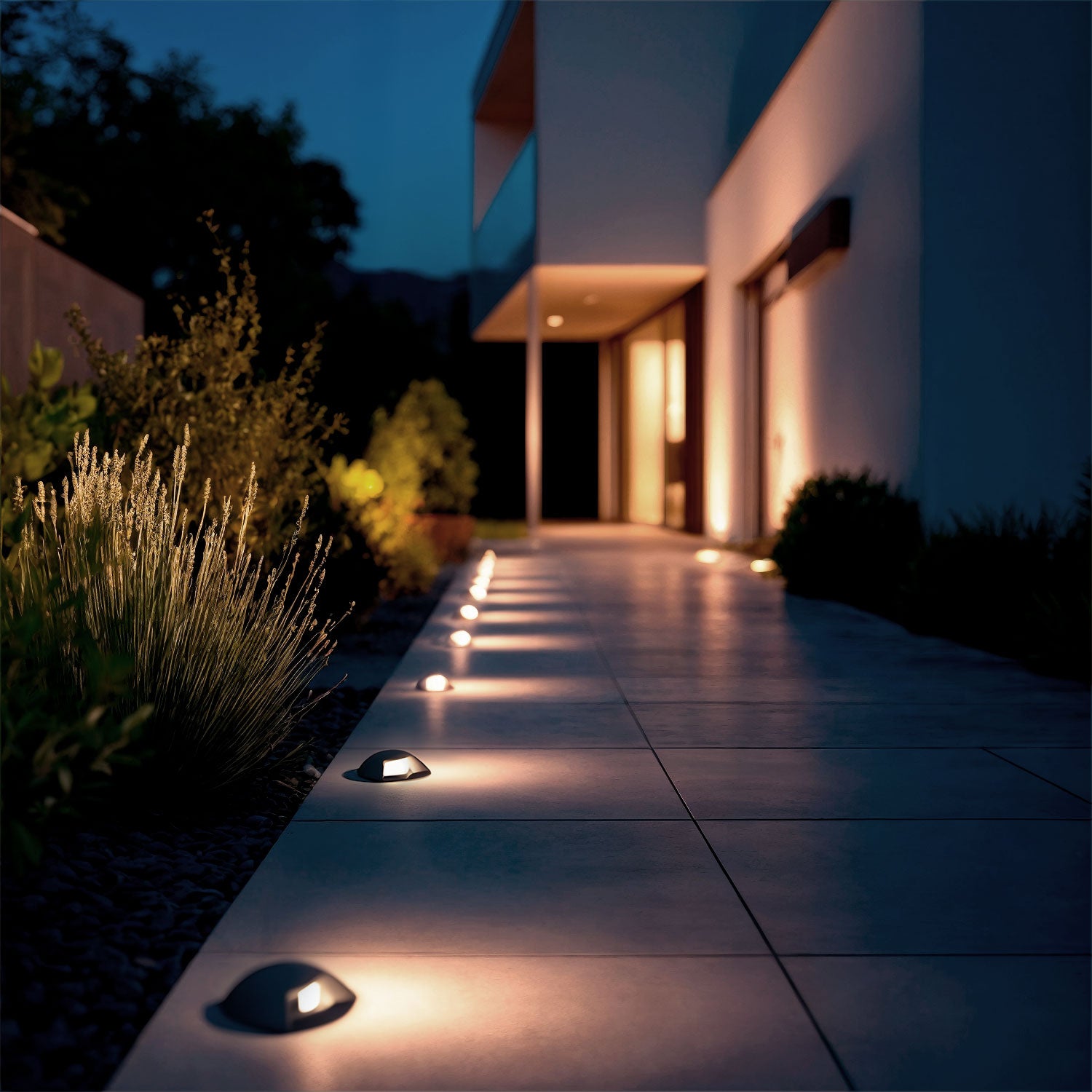 Balise Extérieure LED 1W Encastrable au Sol Letso 1L Grise 2700K Blanc ...