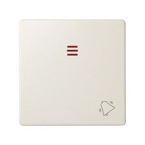 Tecla individual con visor y grabado campana marfil Simon 82 | Leroy Merlin