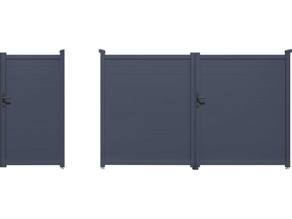 Pack portail + portillon "Marc" - Gris | Leroy Merlin