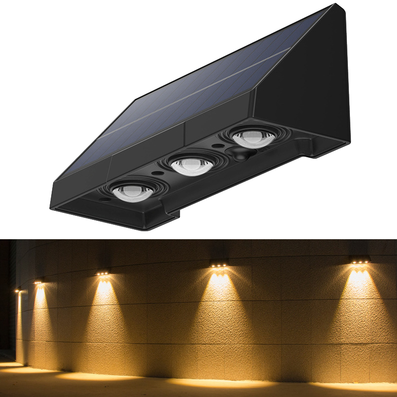 Lot de 1 lampe solaire d'extérieur, lampes de clôture à énergie solaire étanches, lampes murales ...