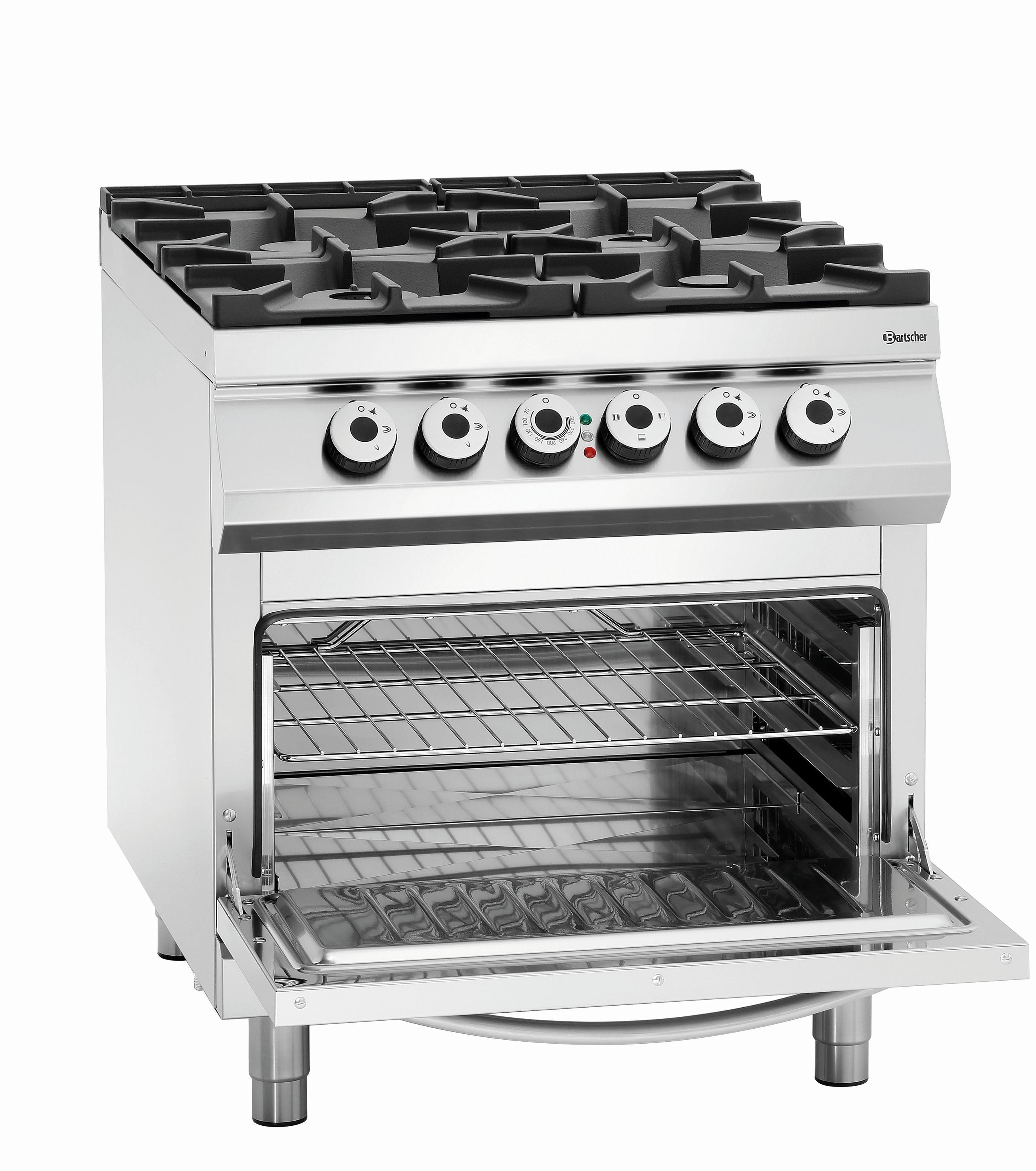 Fourneau Electrique Professionnel 4 Brûleurs - GN 2/1 - Bartscher ...