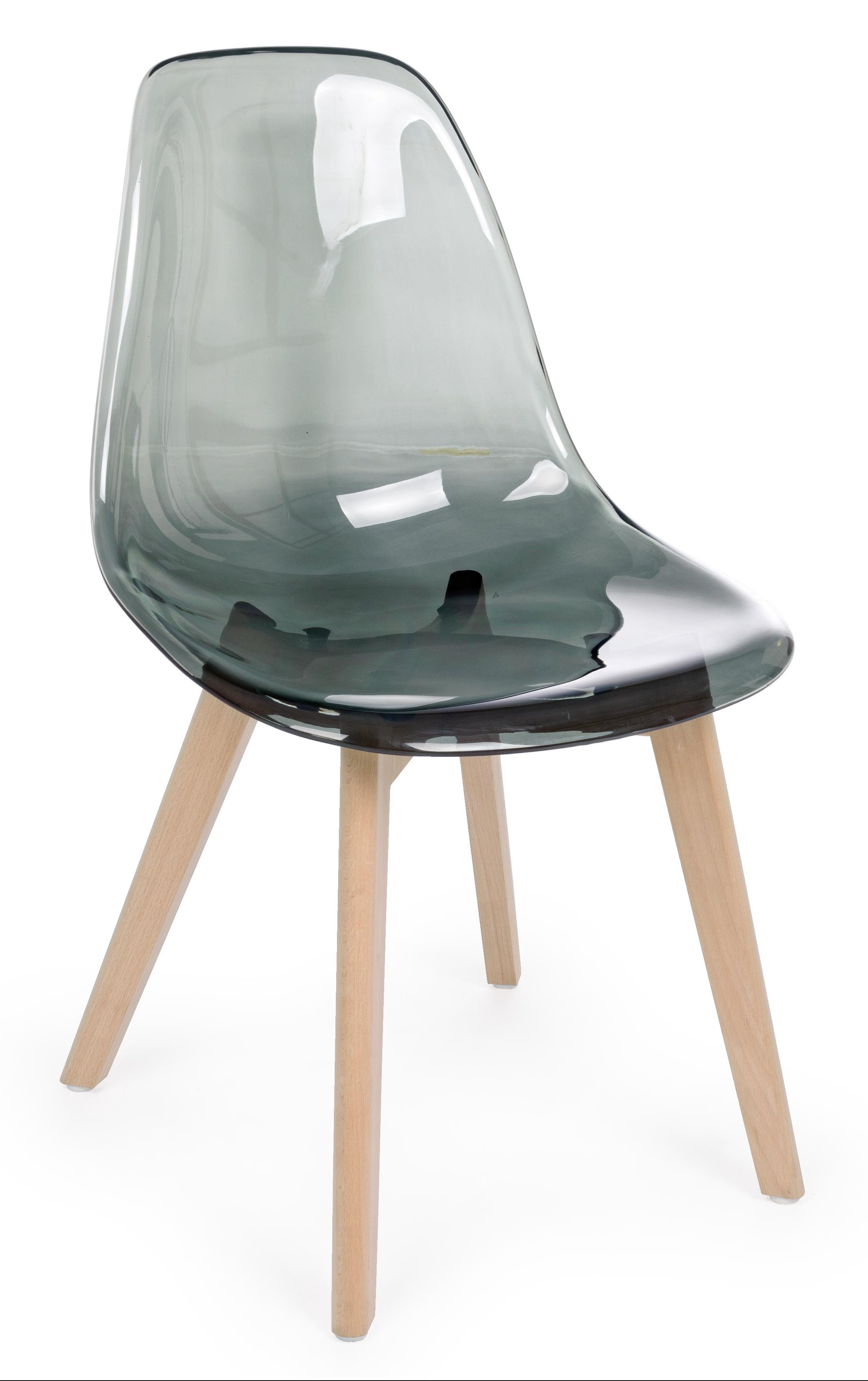Lot de 4 chaises transparentes Edona en polycarbonate - Design épuré ...