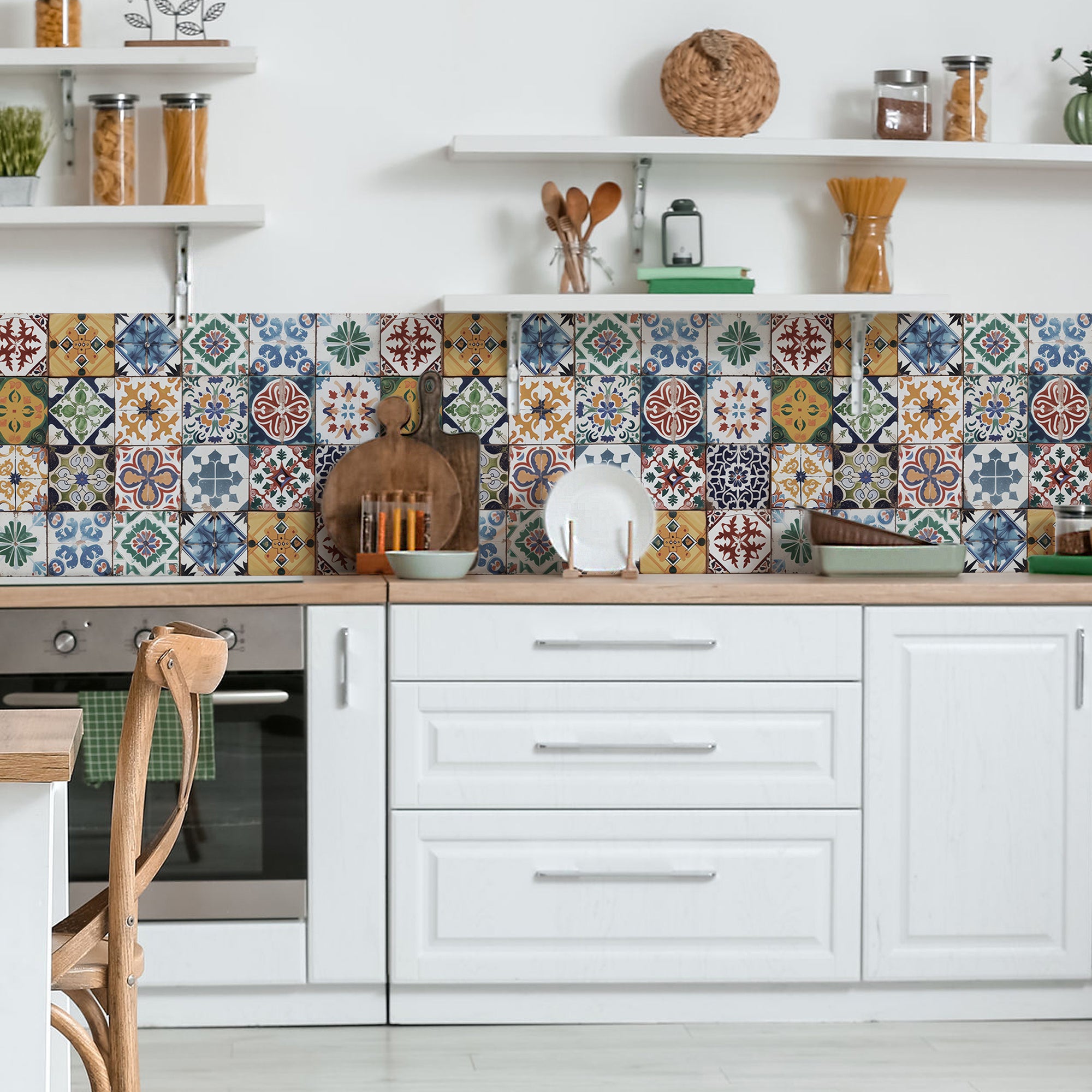 Credencia adhesiva en vinilo ignífugo Azulejos de Cartagena 300x60 cm ...