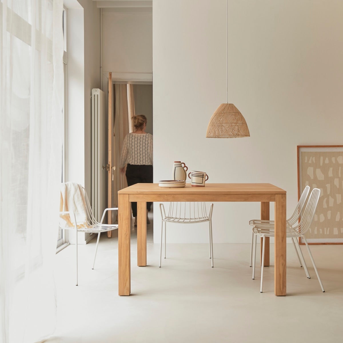 Tikamoon Table en bois de teck massif 125x125 Eden | Leroy Merlin