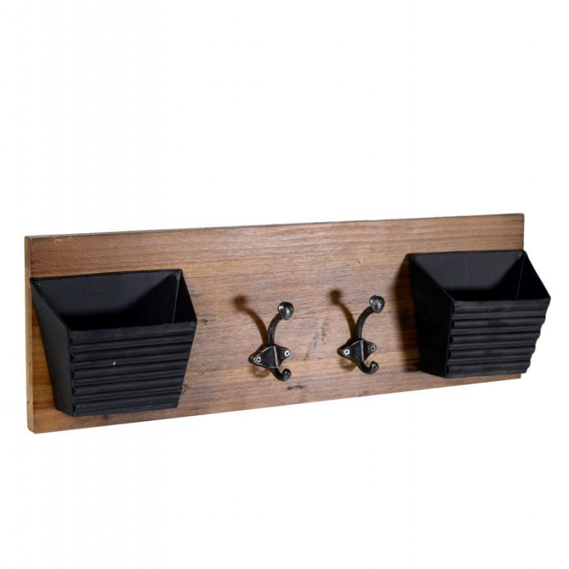 Portacartas madera 2 plazas con colgador 2p cm60x9,5h20 | Leroy Merlin