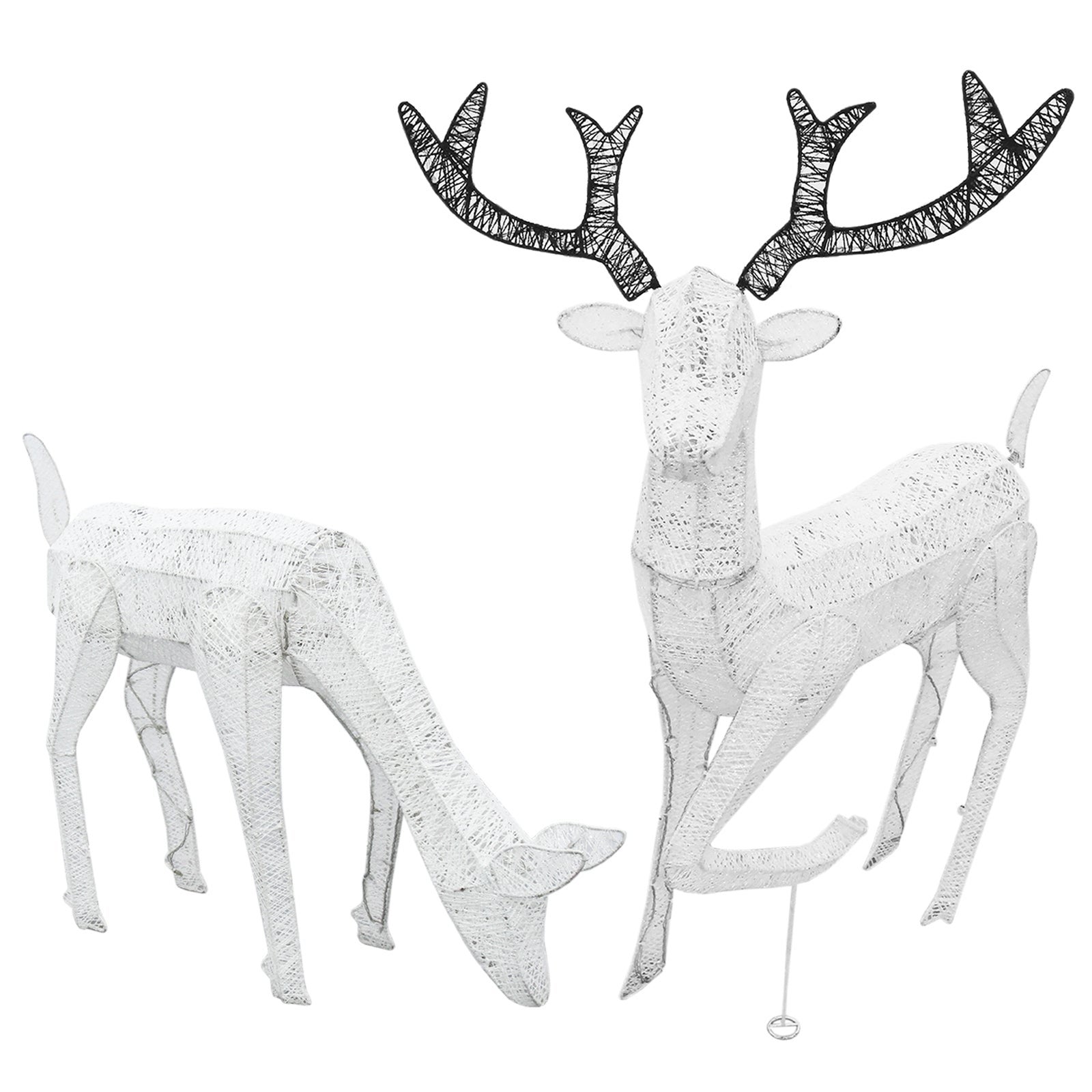 Cerf & biche LED blancs Décoration de Noël LED Blanc Froid Intérieur ou ...
