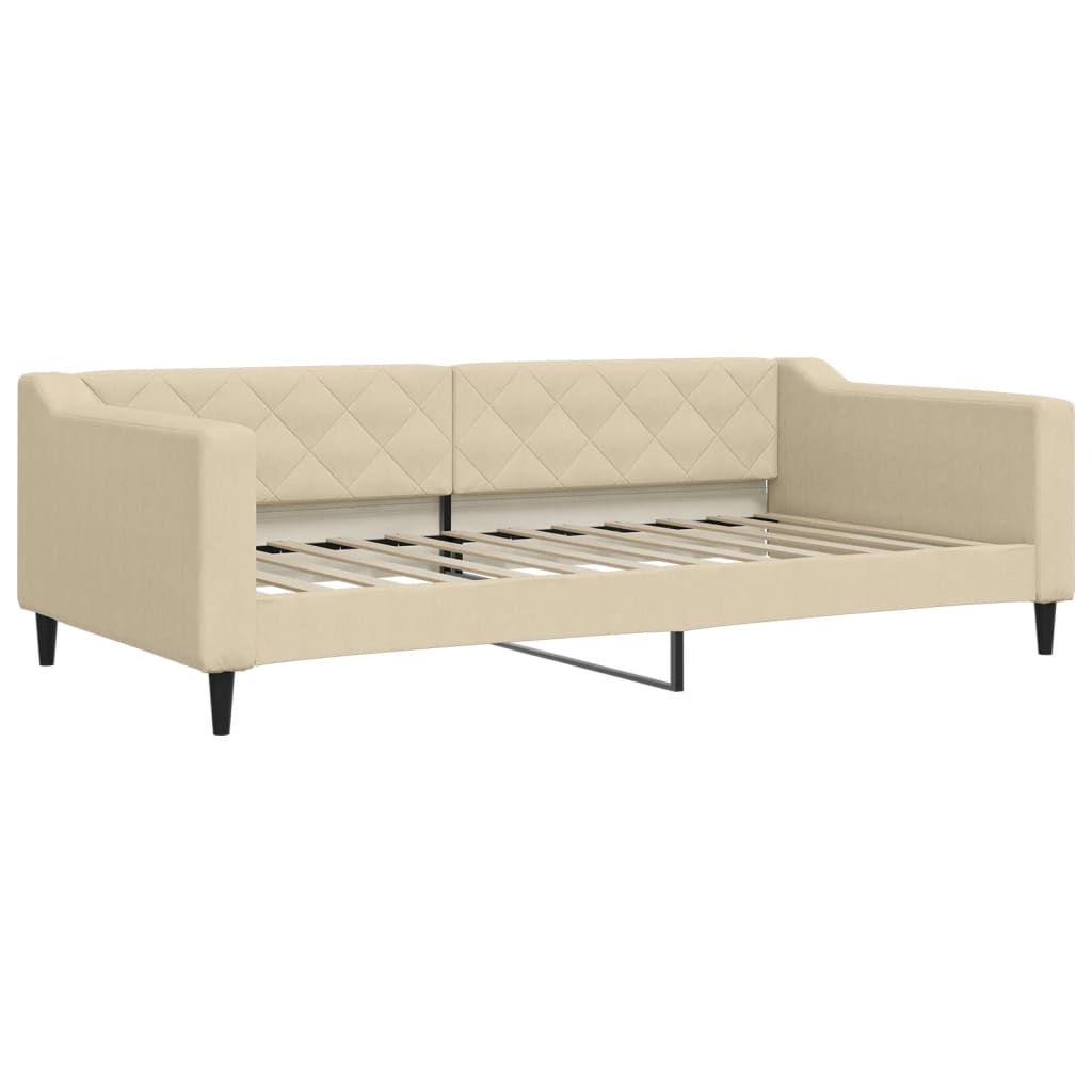 Lit simple | Lit adulte | Lit de repos crème 100x200 cm tissu CFW45408 ...