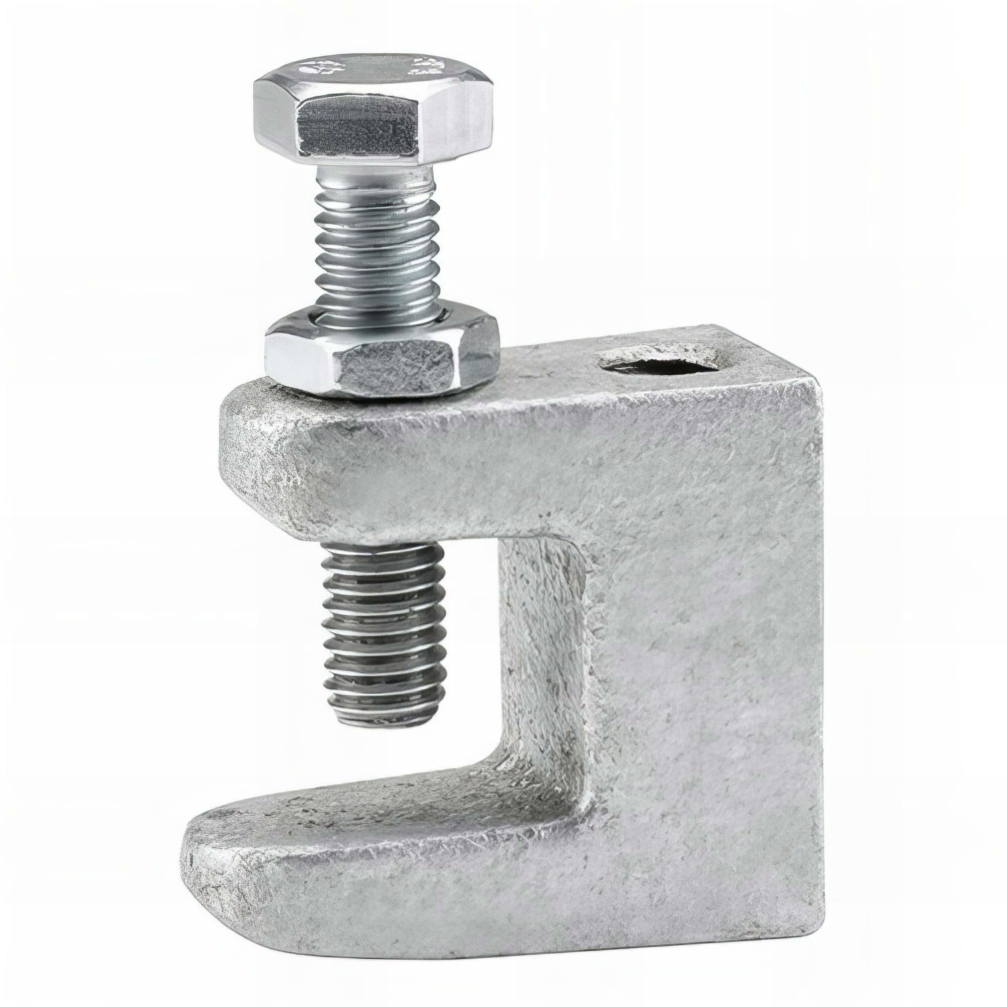 Boite de 50 - Pince de fixation rapide pour poutre - Zingué M8 | Leroy ...