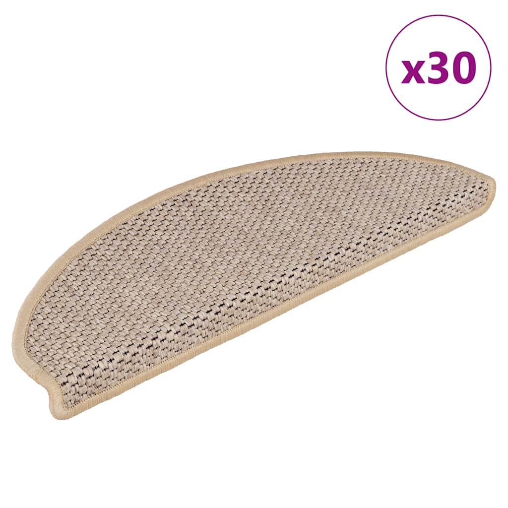 Tapis d'escalier autocollants 30 pcs 65x21x4 cm beige clair | Leroy Merlin