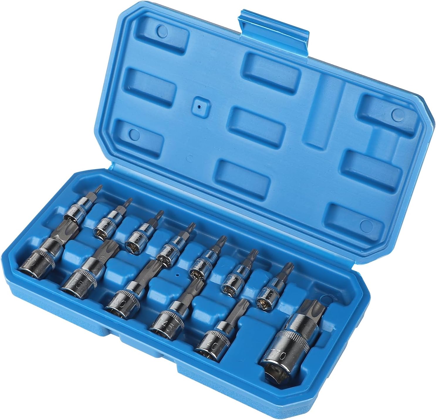 Douille Torx Male 1/2'', 1/4'', 3/8'', Embout Torx 6 Pans T8 T10 T15 T20 T25 T27 T30 T40 T45 T50 ...