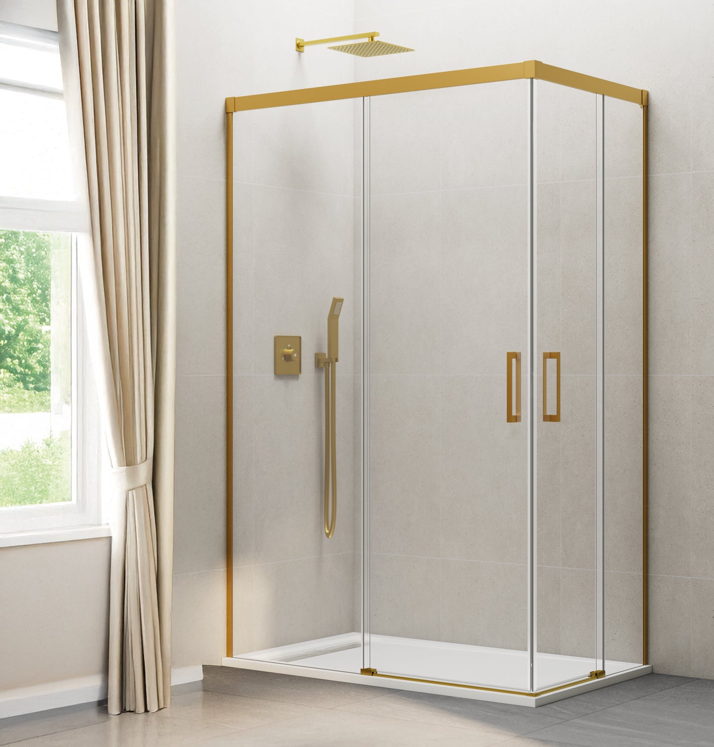 BOX DOCCIA AD ANGOLO. FRONTALE: 115-120 cm + LATERALE: 85-90 cm MODELLO ...