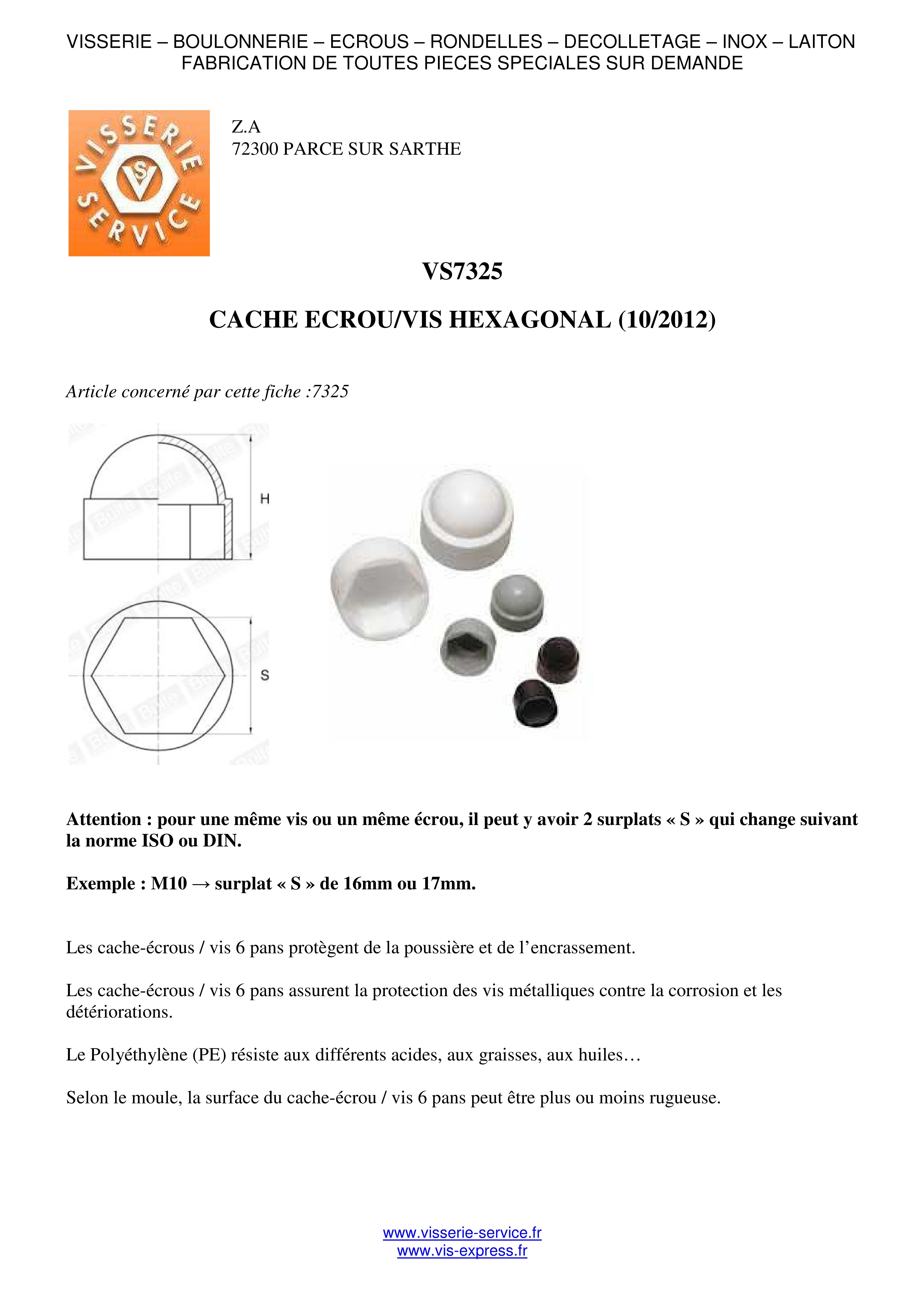 Cache Ecrou ou cache tête vis Tête hexagonale TH M10 Nylon Noir Sur ...