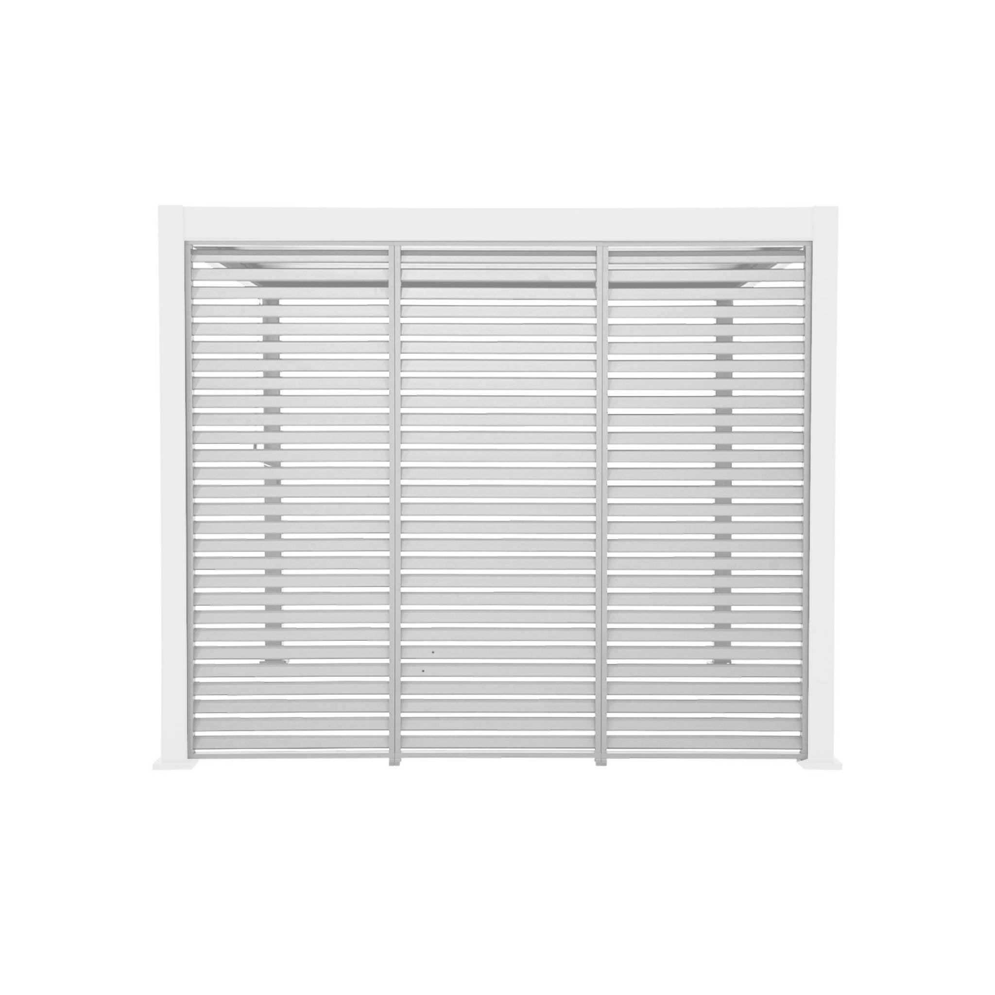 Lot de 3 persiennes blanc 100cm pour pergola bioclimatique aluminium ...