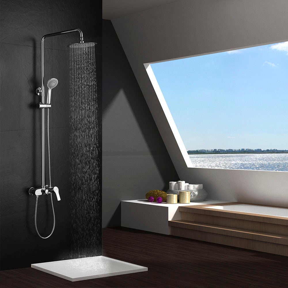 Kibath Colonne de douche ronde monocommande 100-150 cm CAN extra longue ...