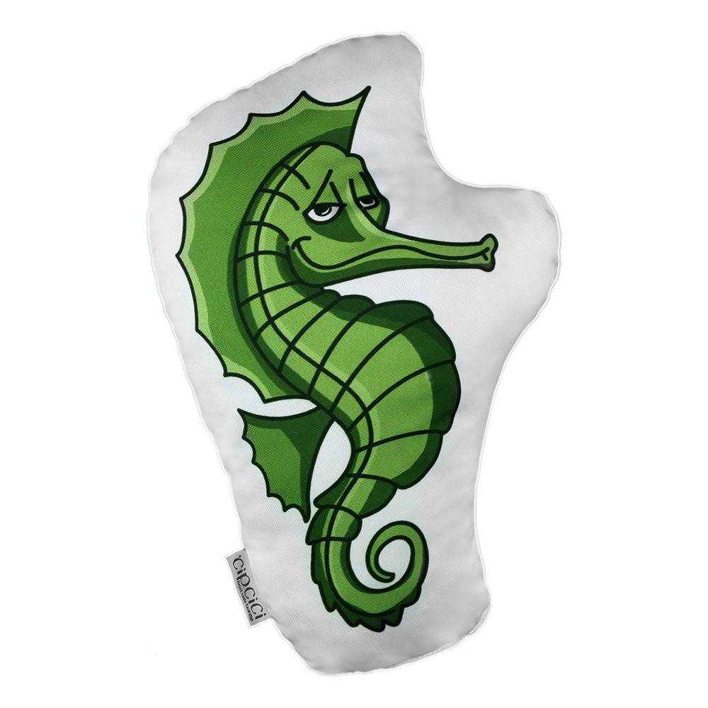 Coussin ludique Calidum hippocampe vert 37x26cm Multicolore | Leroy Merlin
