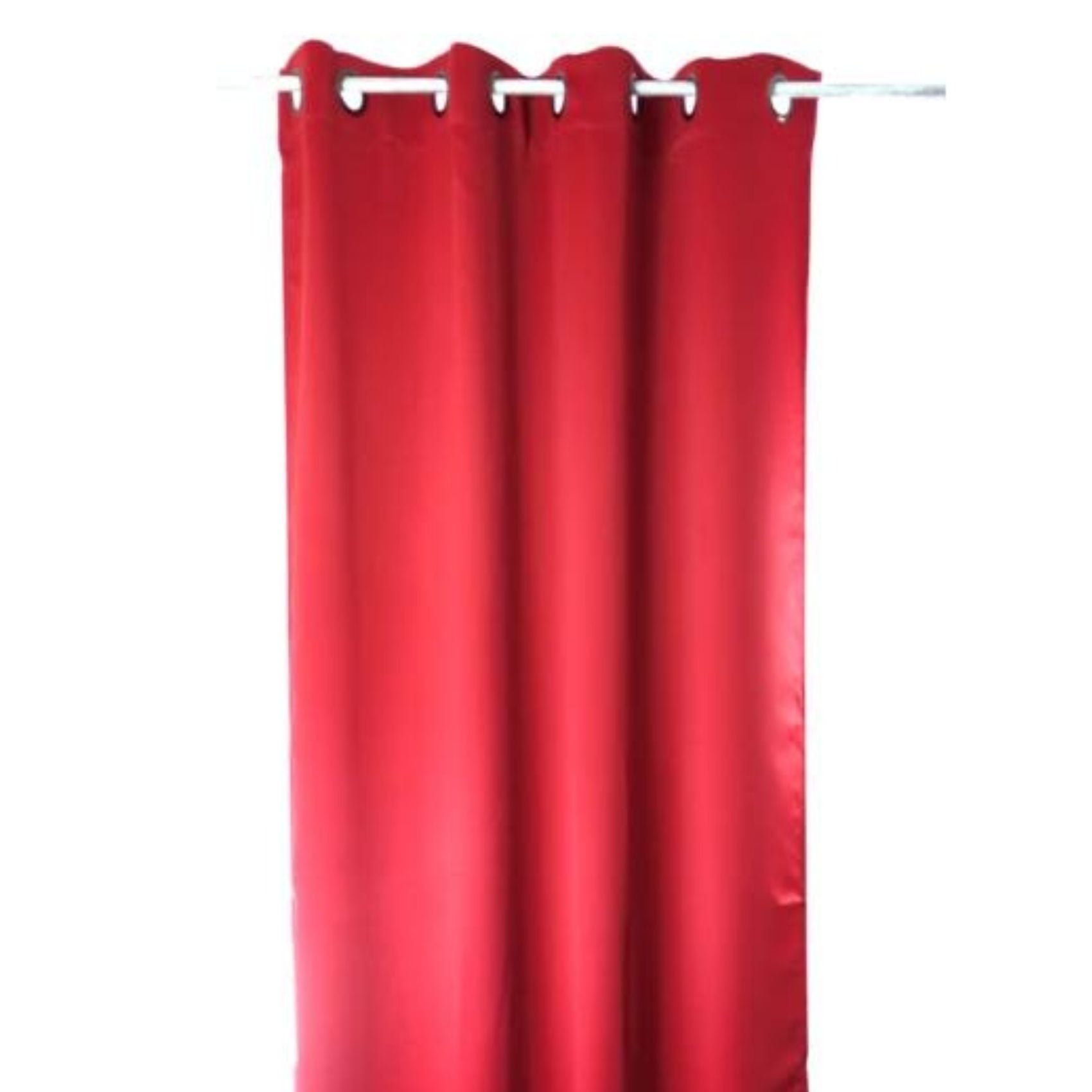 Paire de rideaux 80 % occultant 'Lola' - Rouge - 140x240 cm - Polyester ...