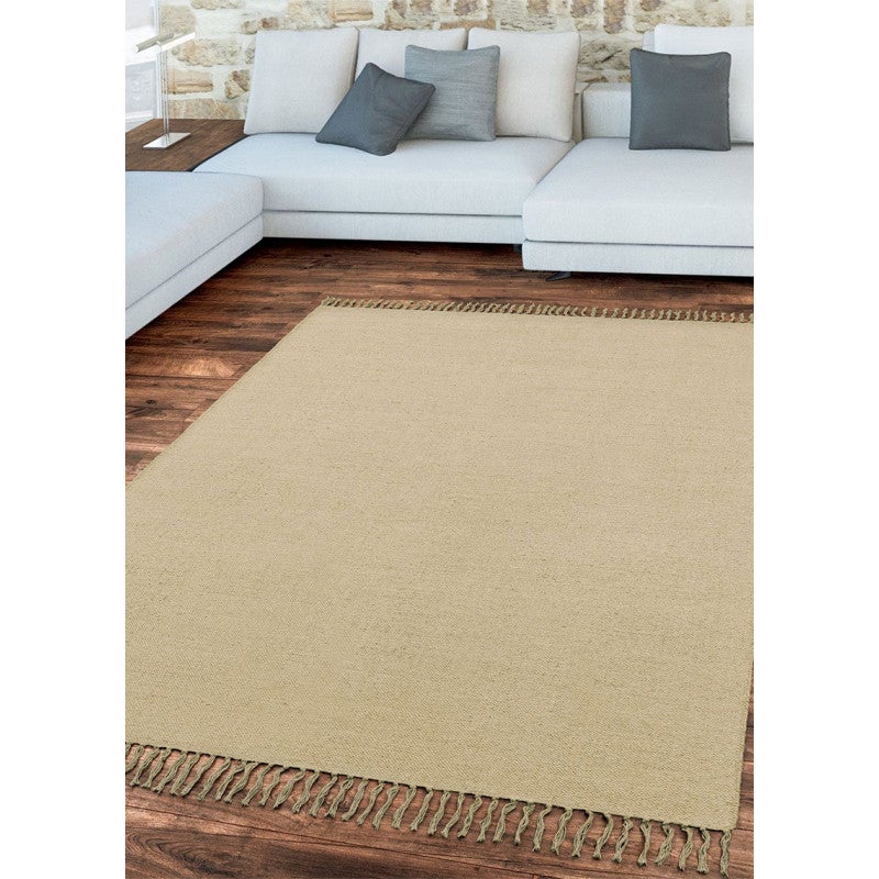 Tapis en coton TEXAS 350 Beige - 120x160 cm | Leroy Merlin