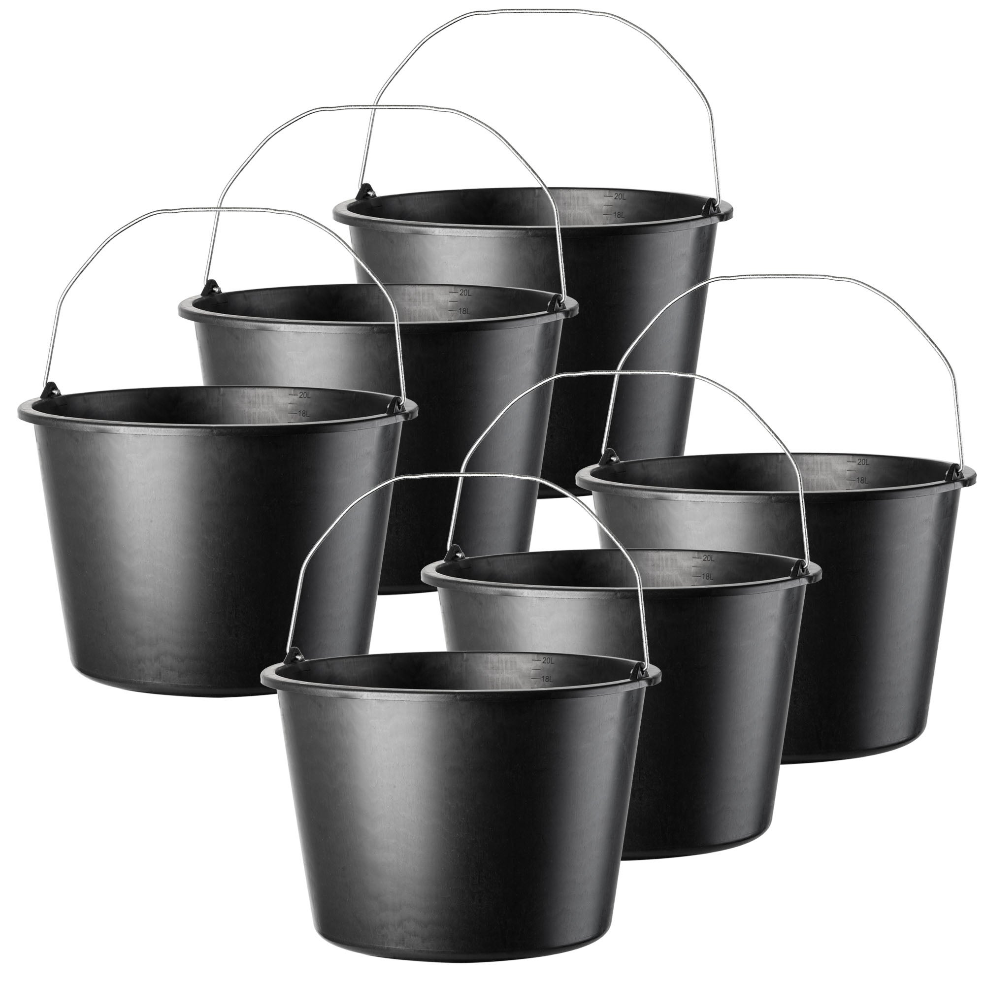 KADAX Seaux de Construction en Plastique 20L x 6 pcs | Leroy Merlin