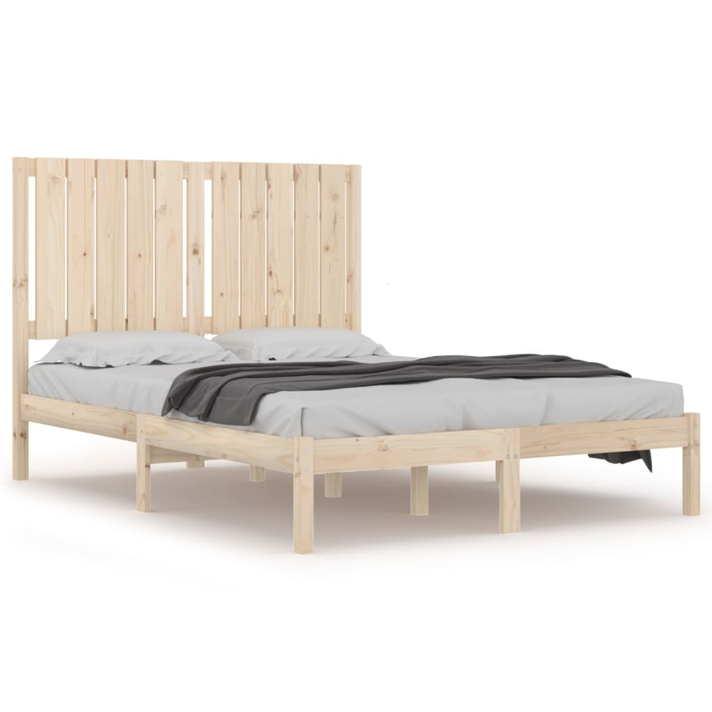 Lit double | Lit adulte | Cadre de lit bois massif 120x190 cm petit ...