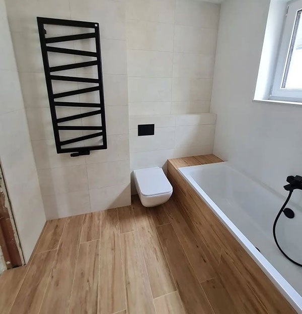 Sèche-serviette électrique programmable noir - HxL : 1470x400 mm - 400 ...