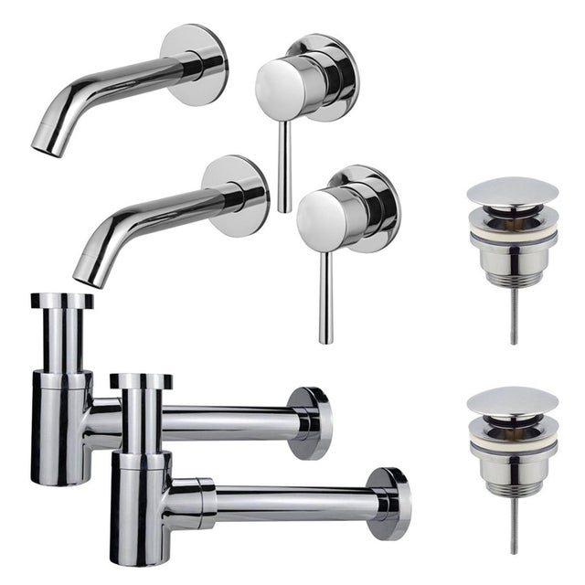 Fortifura Calvi Kit robinet lavabo - pour double vasque - robinet ...