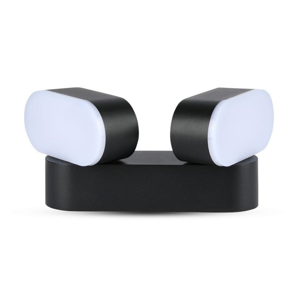 Applique LED ovale 12W 110LM/W Couleur noire avec double tête rotative ...