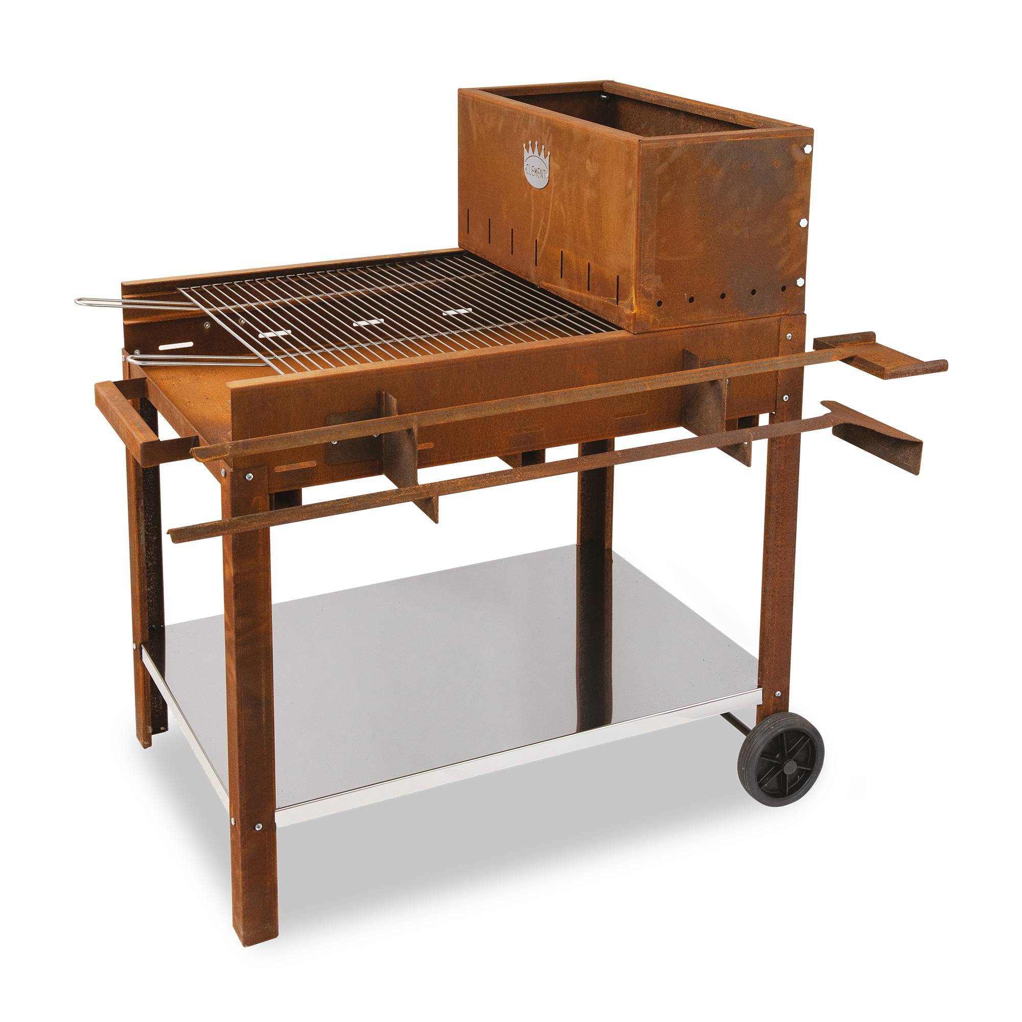 FLIPPER BARBECUE À BOIS 45X50 CM CORTEN | Leroy Merlin