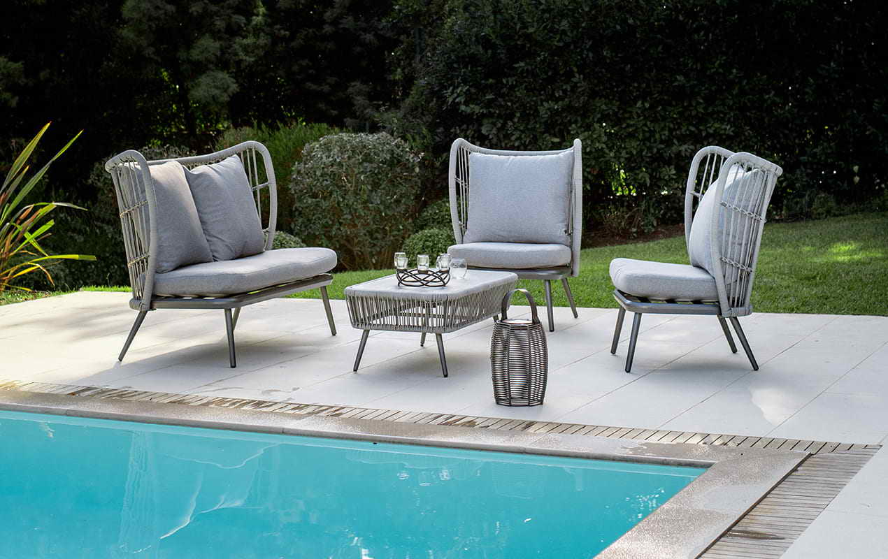 Salon de jardin en cordes Chestnut 4 places BG® | Leroy Merlin