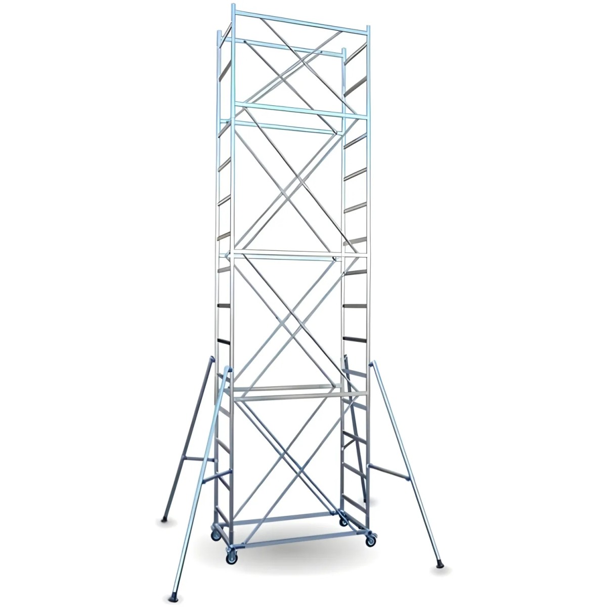 Trabattello Ponteggio Edilizia in Acciaio 5,9 metri con Parapetto e ...