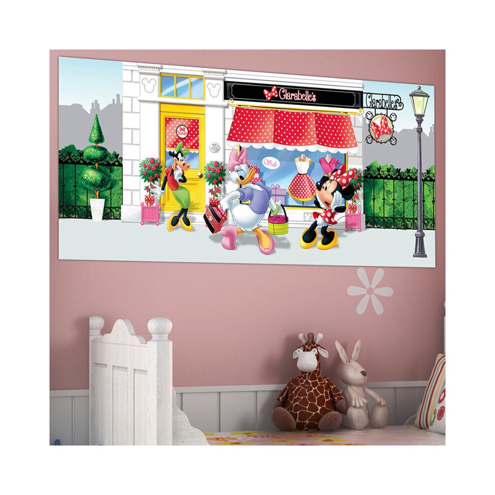 Poster géant la Boutique de Minnie & Clarabelle Disney intisse 202X90 ...