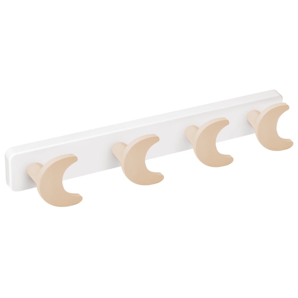 PERCHA Pared habitación BEBÉ Lunas arena madera lacada con base ...