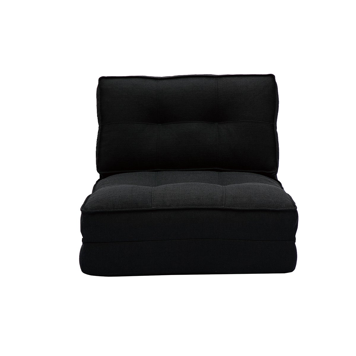 Chauffeuse 1 place convertible en tissu noir SALLY | Leroy Merlin