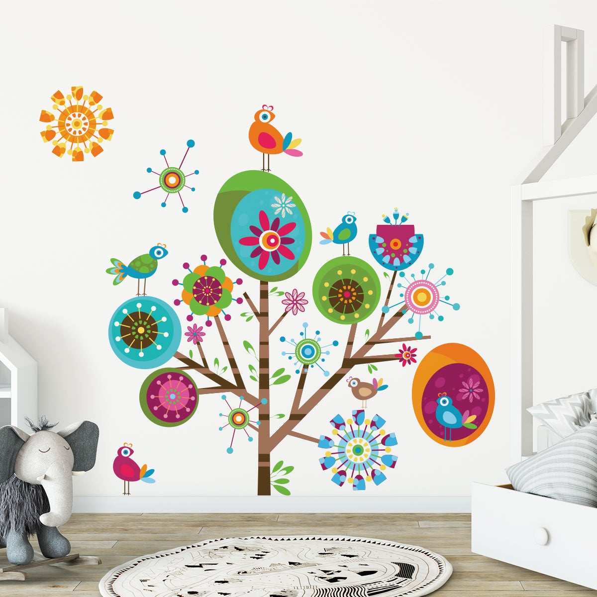 Stickers muraux | Sticker Mural Autocollant - ENFANT ARBRE MULTICOLOR ...