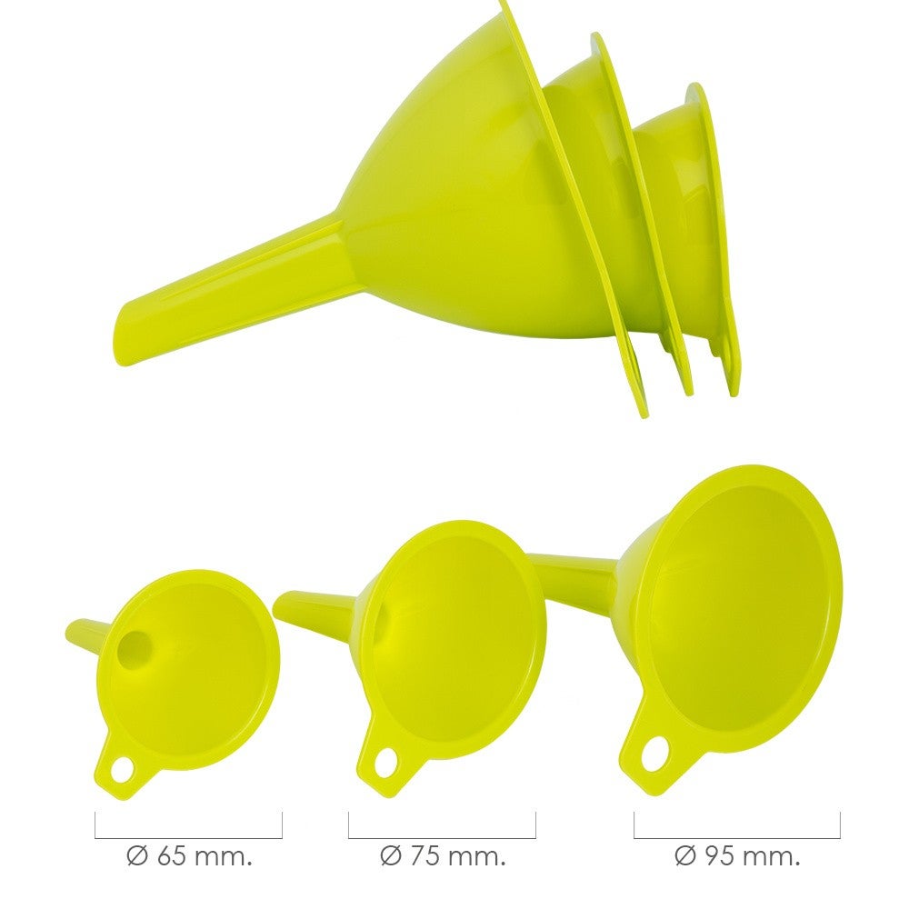 Embudos Plà Â¡stico Cocina à Ë 65 / 75 / 95 mm. (Set 3 Embudos) | Leroy ...