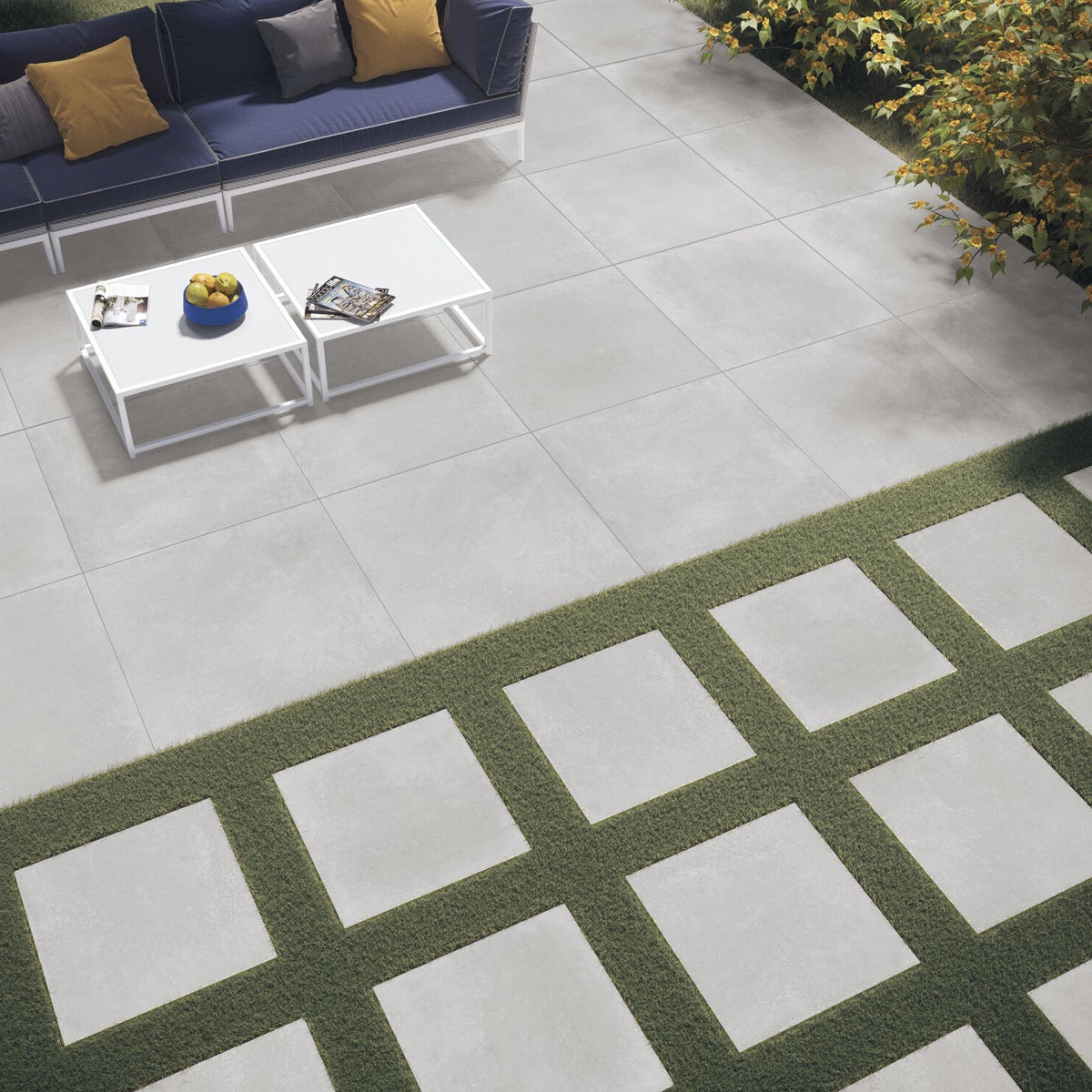 Dalle sur plots Cemento 2.0 perle R11 60x60 cm - Reflex Boutique ...