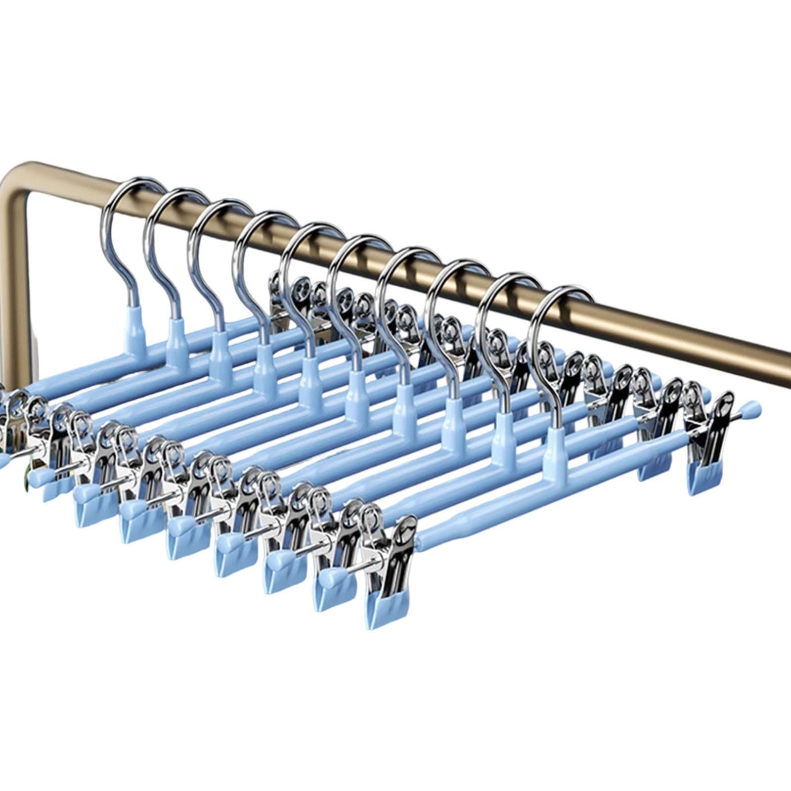 Paquete de 20 perchas metálicas para pantalones, calcetines y faldas ...